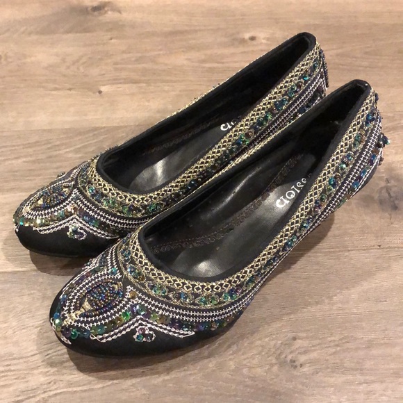 Passion | Shoes | Passion Heels Size 85m Sequins Black Beautiful | Poshmark